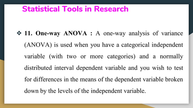 STATISTICAL TOOLS IN RESEARCH | PDF