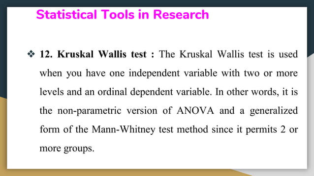 STATISTICAL TOOLS IN RESEARCH | PDF