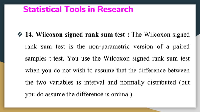 STATISTICAL TOOLS IN RESEARCH | PDF