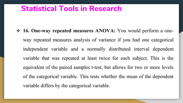 STATISTICAL TOOLS IN RESEARCH | PDF