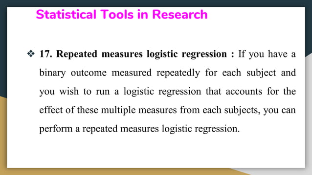 STATISTICAL TOOLS IN RESEARCH | PDF