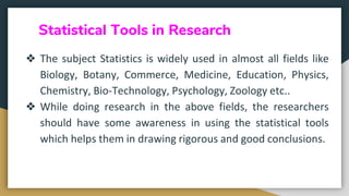 STATISTICAL TOOLS IN RESEARCH | PDF