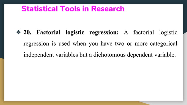 STATISTICAL TOOLS IN RESEARCH | PDF