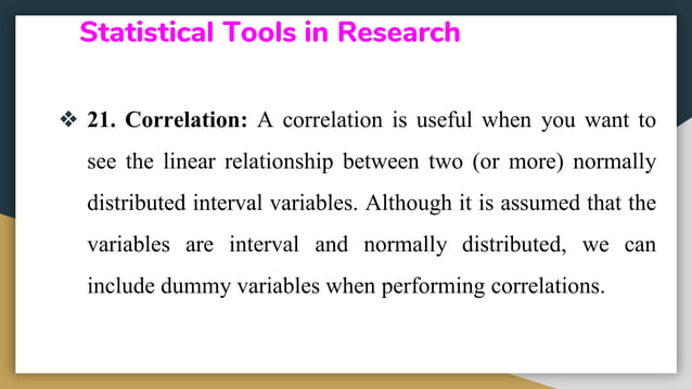 STATISTICAL TOOLS IN RESEARCH | PDF
