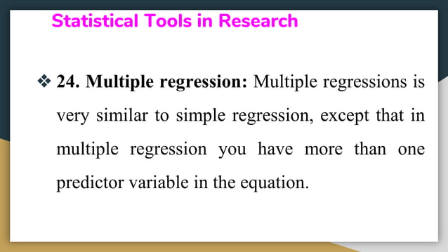 STATISTICAL TOOLS IN RESEARCH | PDF