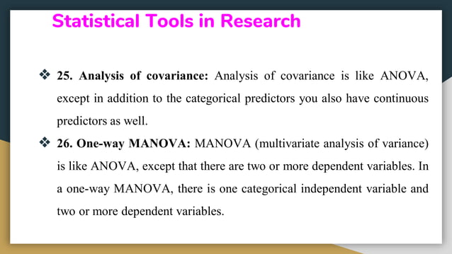 STATISTICAL TOOLS IN RESEARCH | PDF