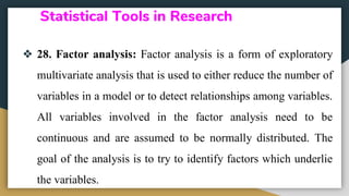 STATISTICAL TOOLS IN RESEARCH | PDF