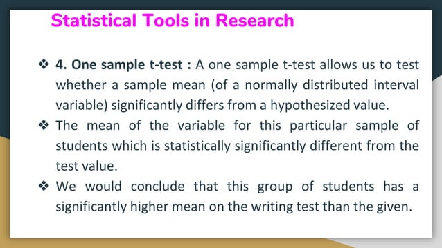 STATISTICAL TOOLS IN RESEARCH | PDF