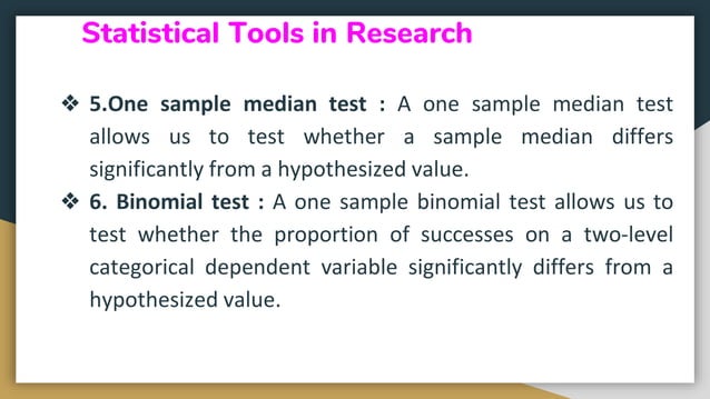 STATISTICAL TOOLS IN RESEARCH | PDF