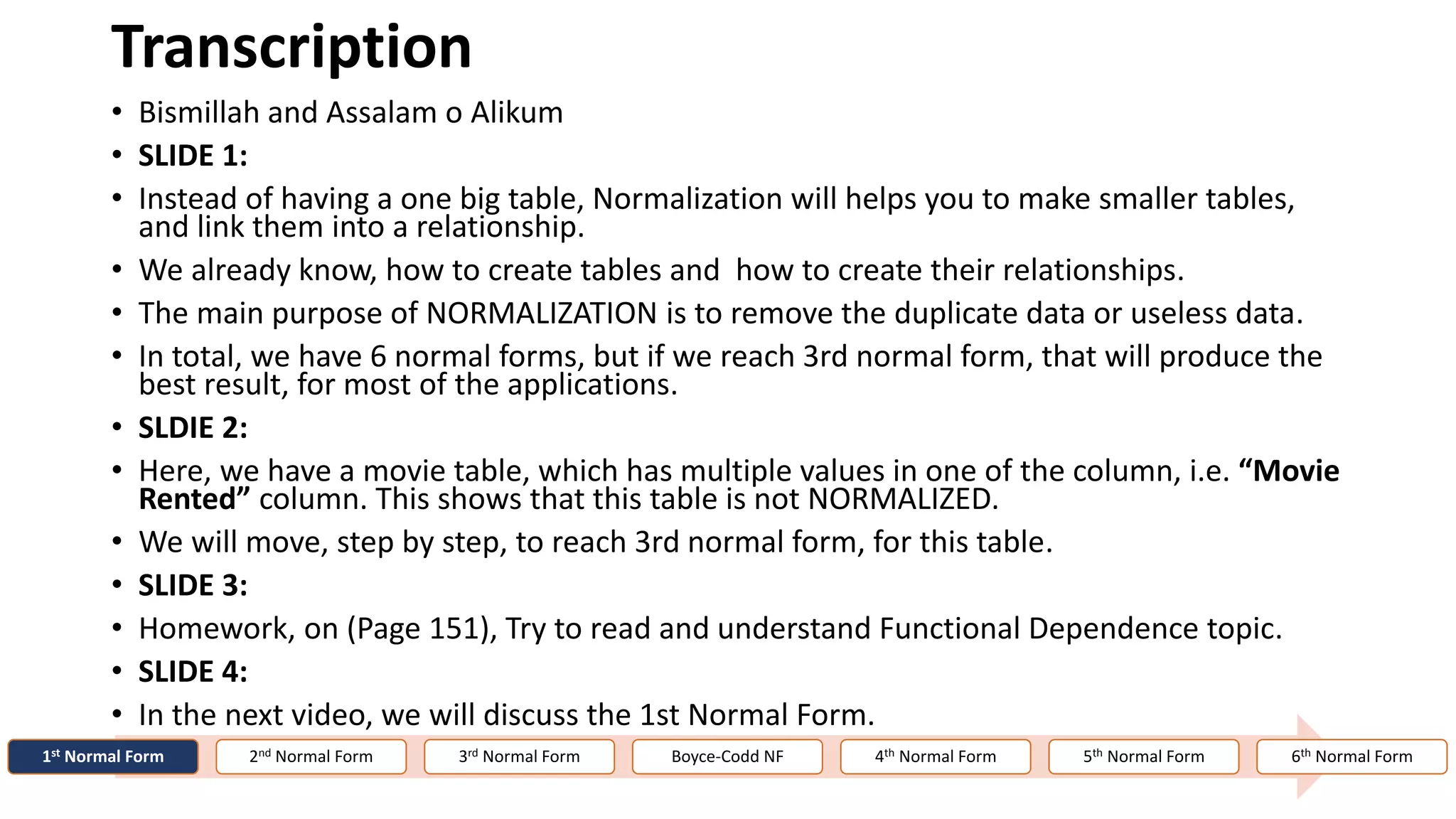 Database Normalization slides | PPT Database Normalization slides | PPT