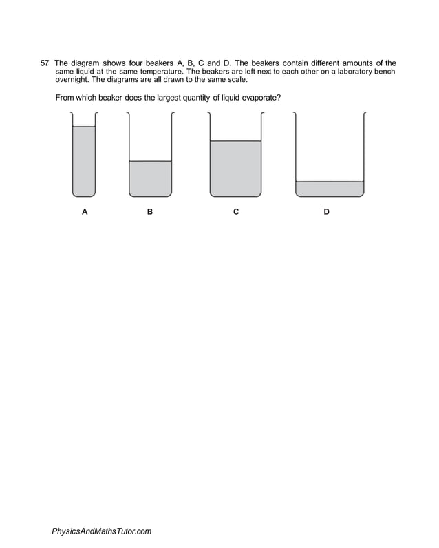 1. simple kinetic molecular model of matter (multiple choice) qp | DOC