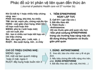 cấp cứu phản vệ từ lý thuyết đến thực hành | PDF