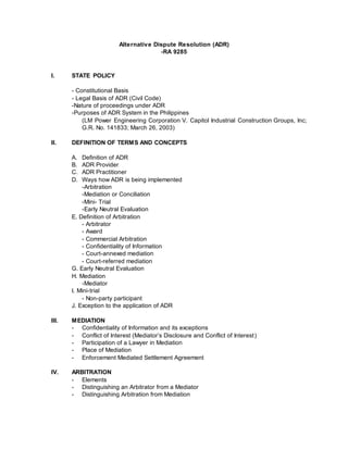 1. outline adr | PDF