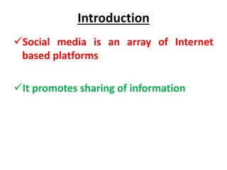 1. Social Media - An Introduction | PPTX | Social Networking | Internet