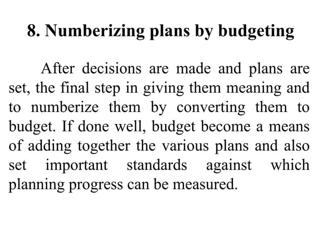 Planning- Management Process | PPT