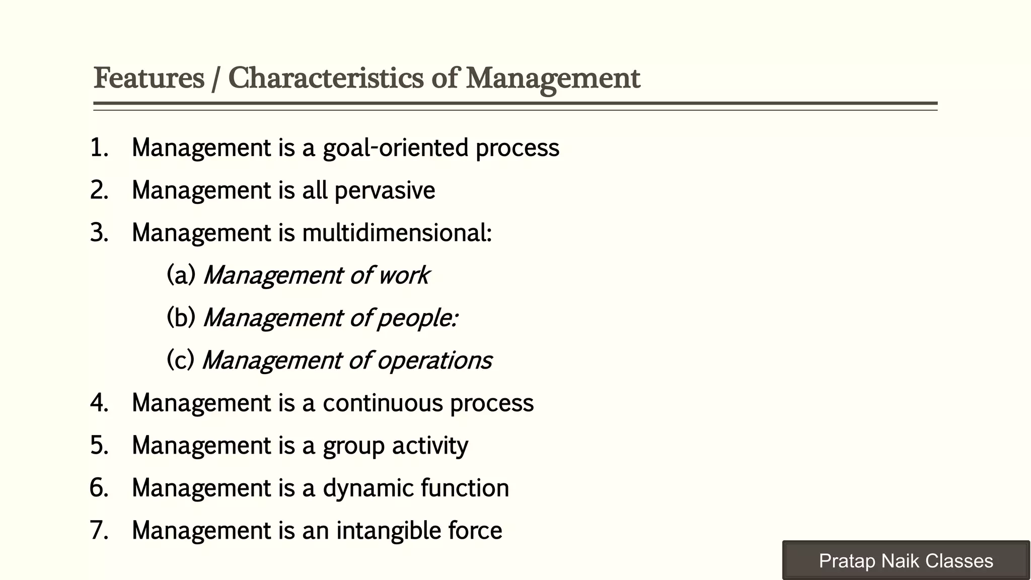 Concept and Features of Management : XII Business Studies | PPTX