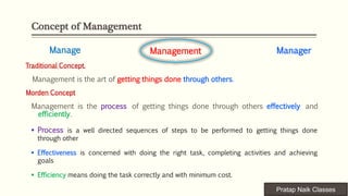 Concept and Features of Management : XII Business Studies | PPTX