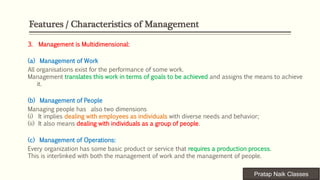 Concept and Features of Management : XII Business Studies | PPTX