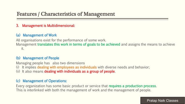 Concept and Features of Management : XII Business Studies | PPTX ...