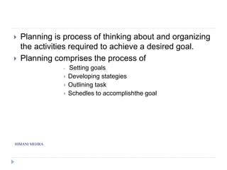 1. planning in sports | PPTX