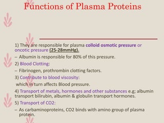 BLOOD composition&functions of blood,plasma proteins.(The Guyton and ...