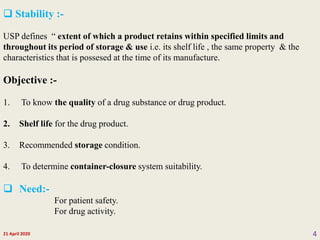 1. Drug stability for Pharmacy students, ppt | PPTX