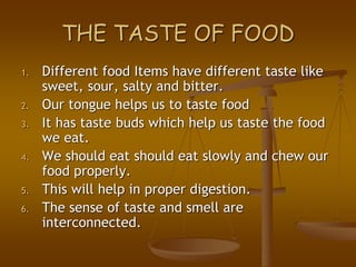from tasting to digesting | PPT