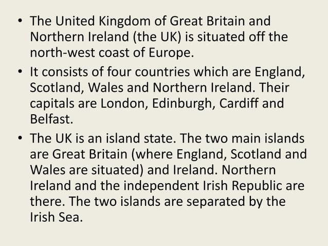 THE UNITED KINGDOM OF GREAT BRITAIN AND NORTHERN IRELAND | PPT