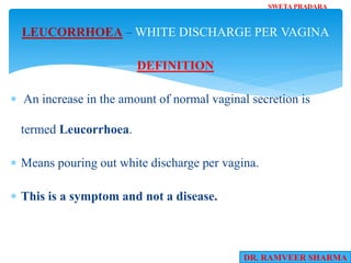 LEUCORRHOEA, Physiological Vaginal Discharge, SHWETA PRADARA ...