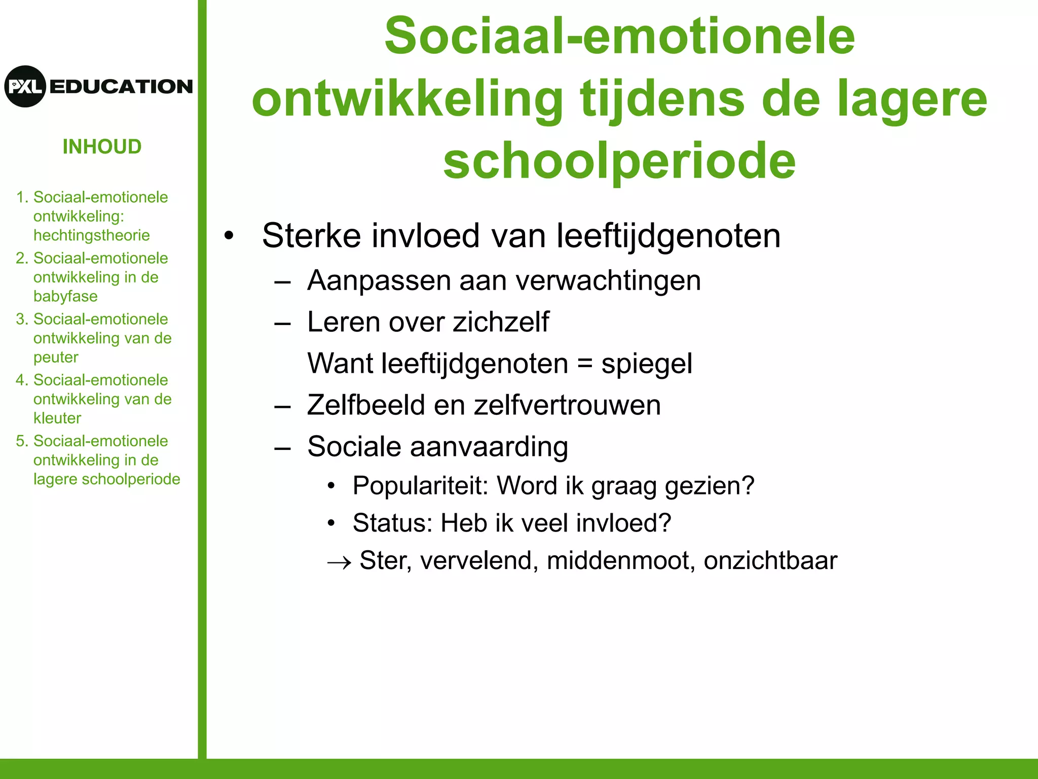 PPT theoretische omkadering (sociaal emotionele ontwikkeling) | PPTX