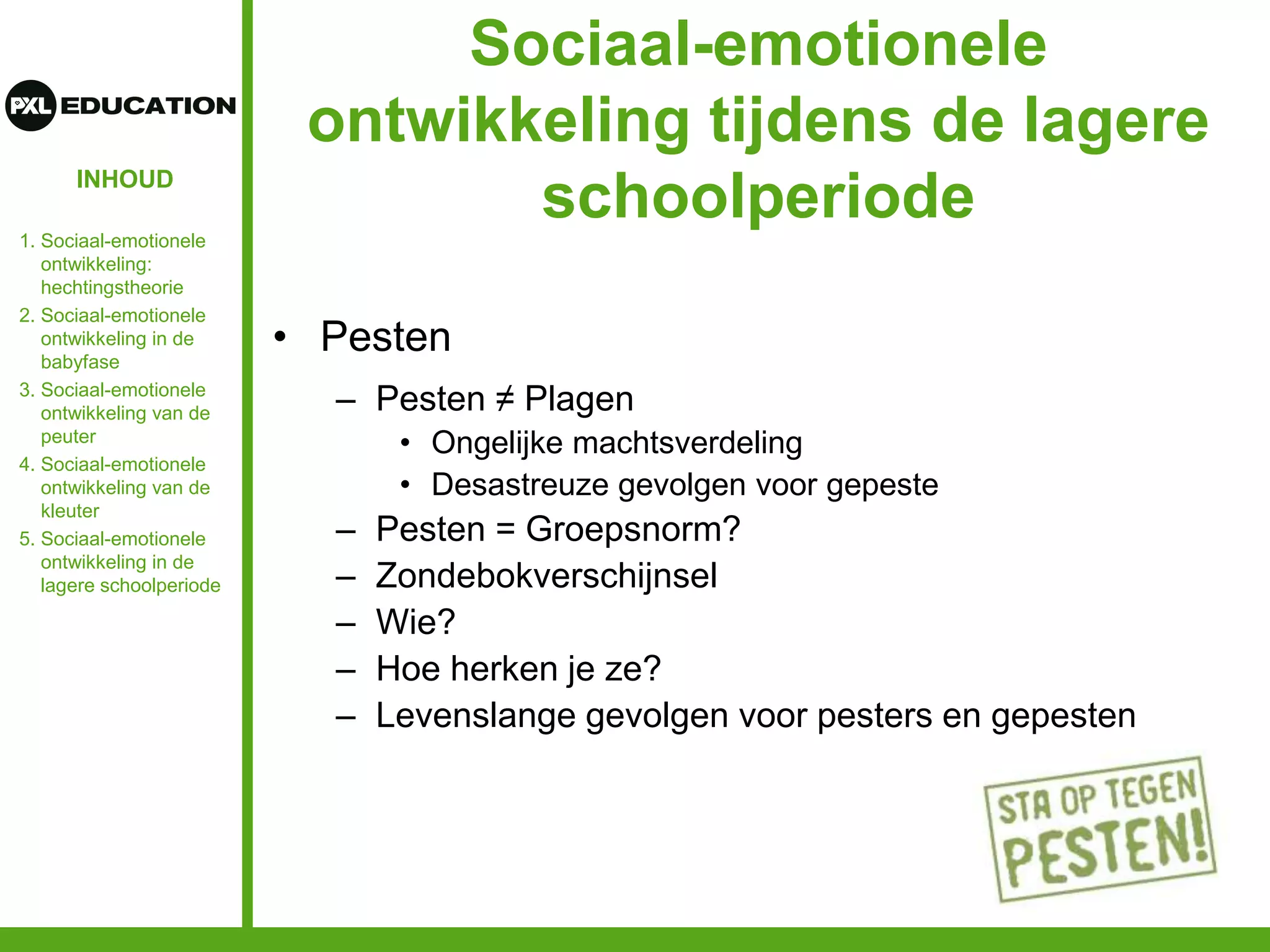 PPT theoretische omkadering (sociaal emotionele ontwikkeling) | PPTX