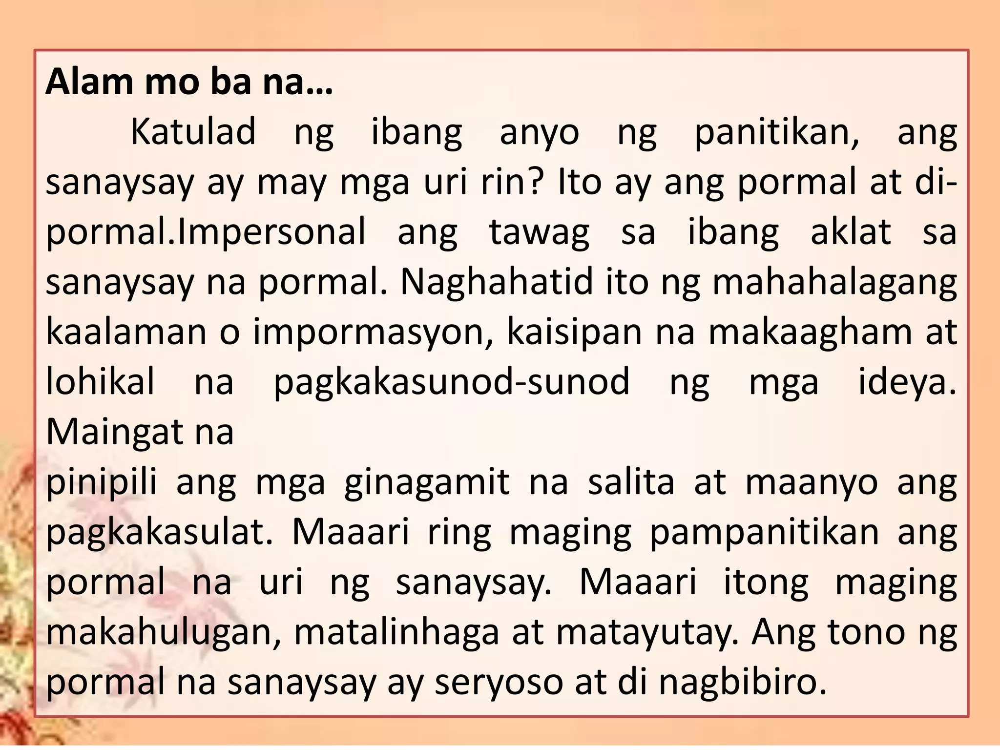 1.4 linangin-panitikan | PPTX