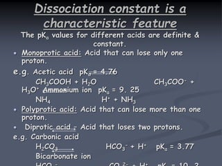 pka and acid dissociation constant | PPT