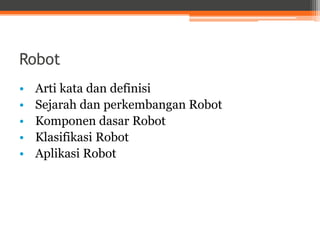 1. pengenalan dasar robotika | PPT