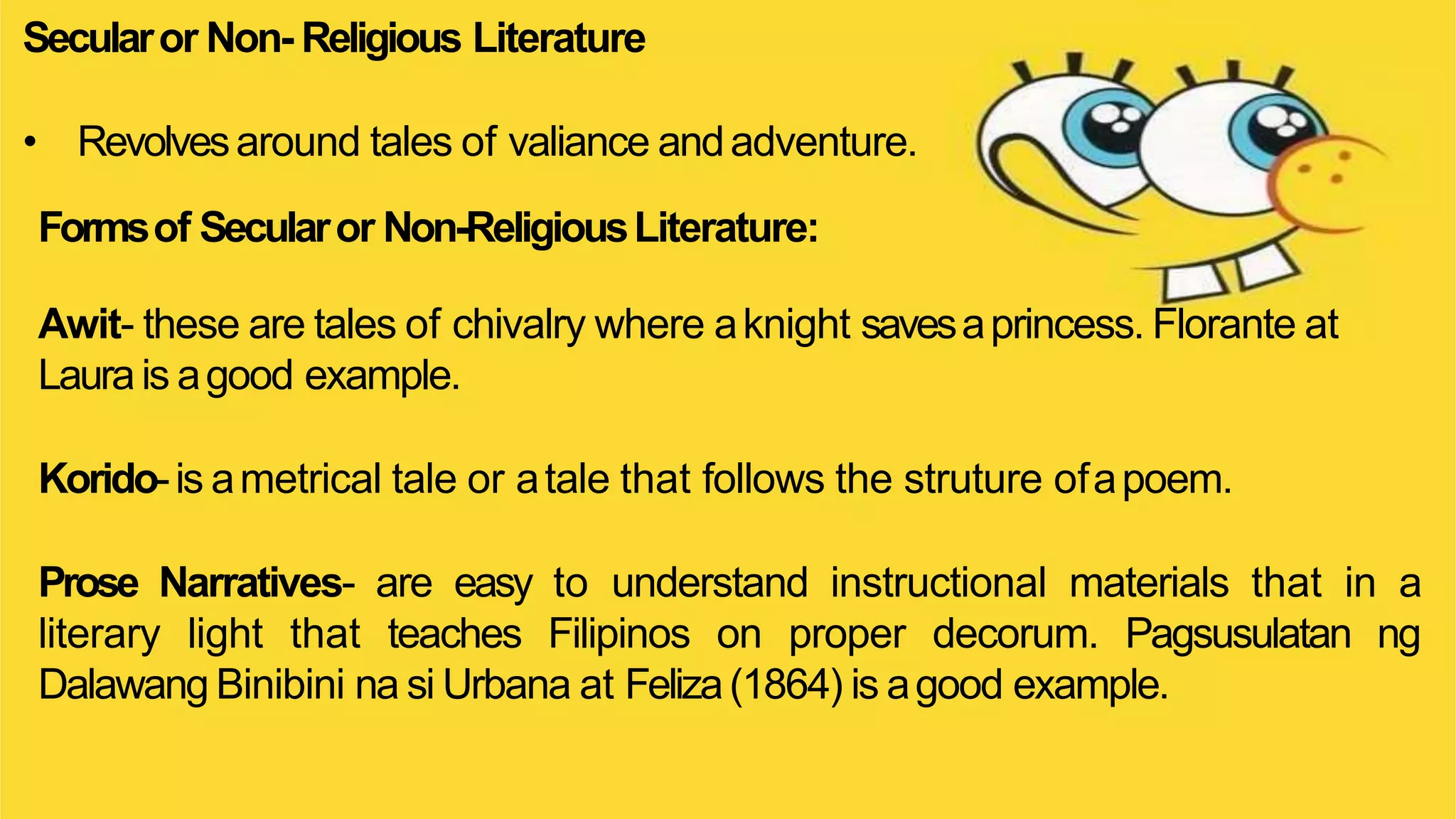 Various dimensions of Philippine literary history from pre- colonial to ...