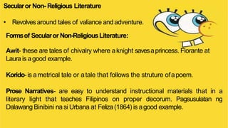 Various dimensions of Philippine literary history from pre- colonial to ...