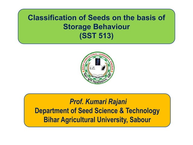 Classification of seeds | PDF