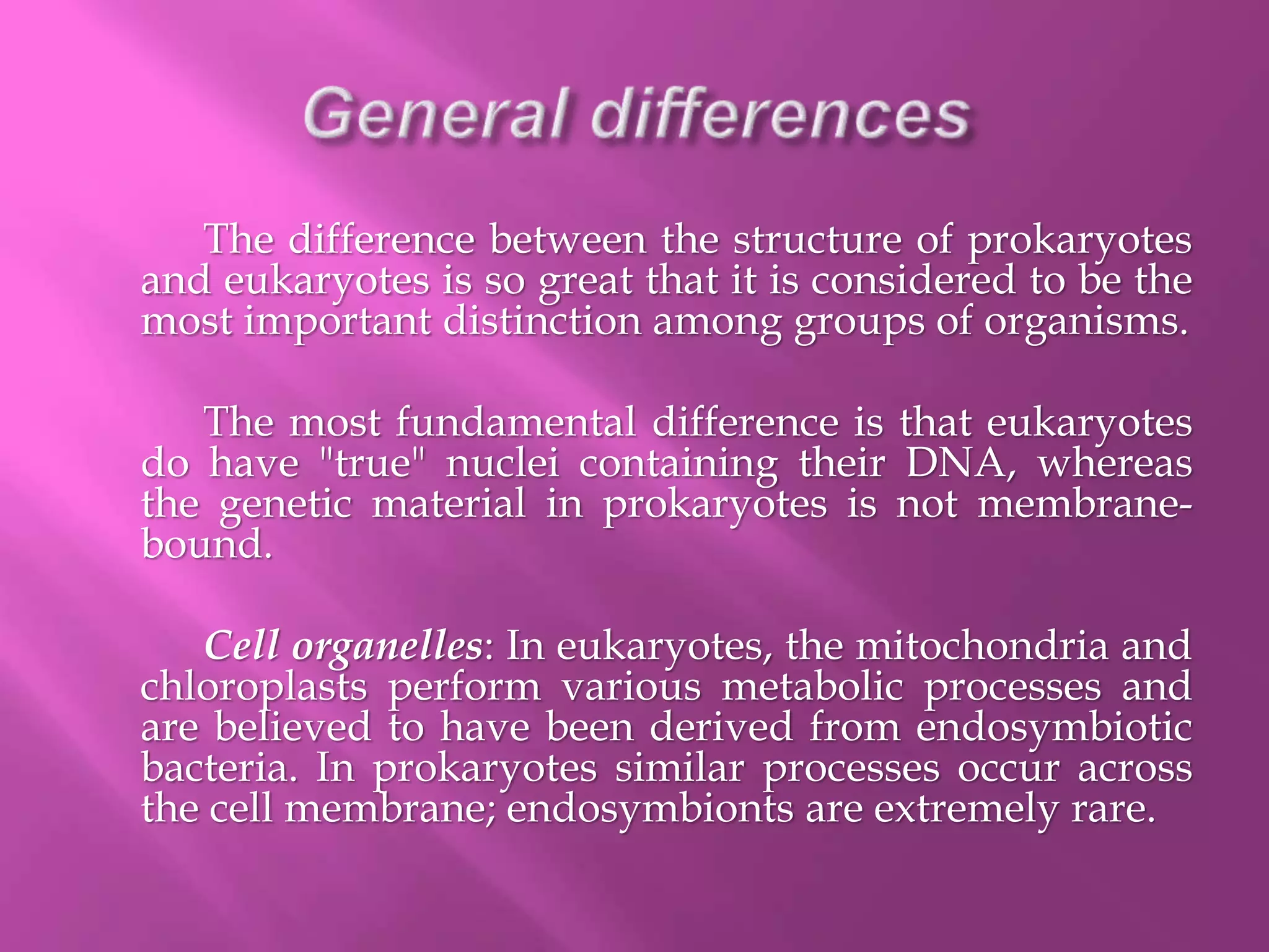 Molecular different between Prokaryotic and eukaryotic cell By KK Sahu ...