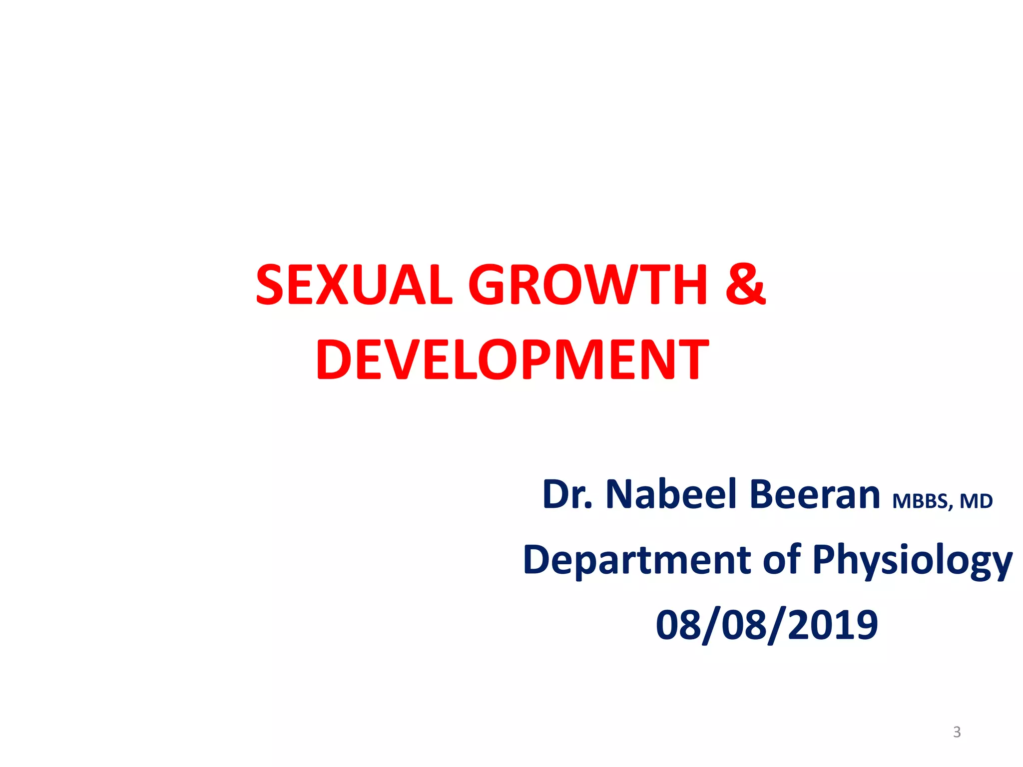 Sexual Growth & Development | PPTX