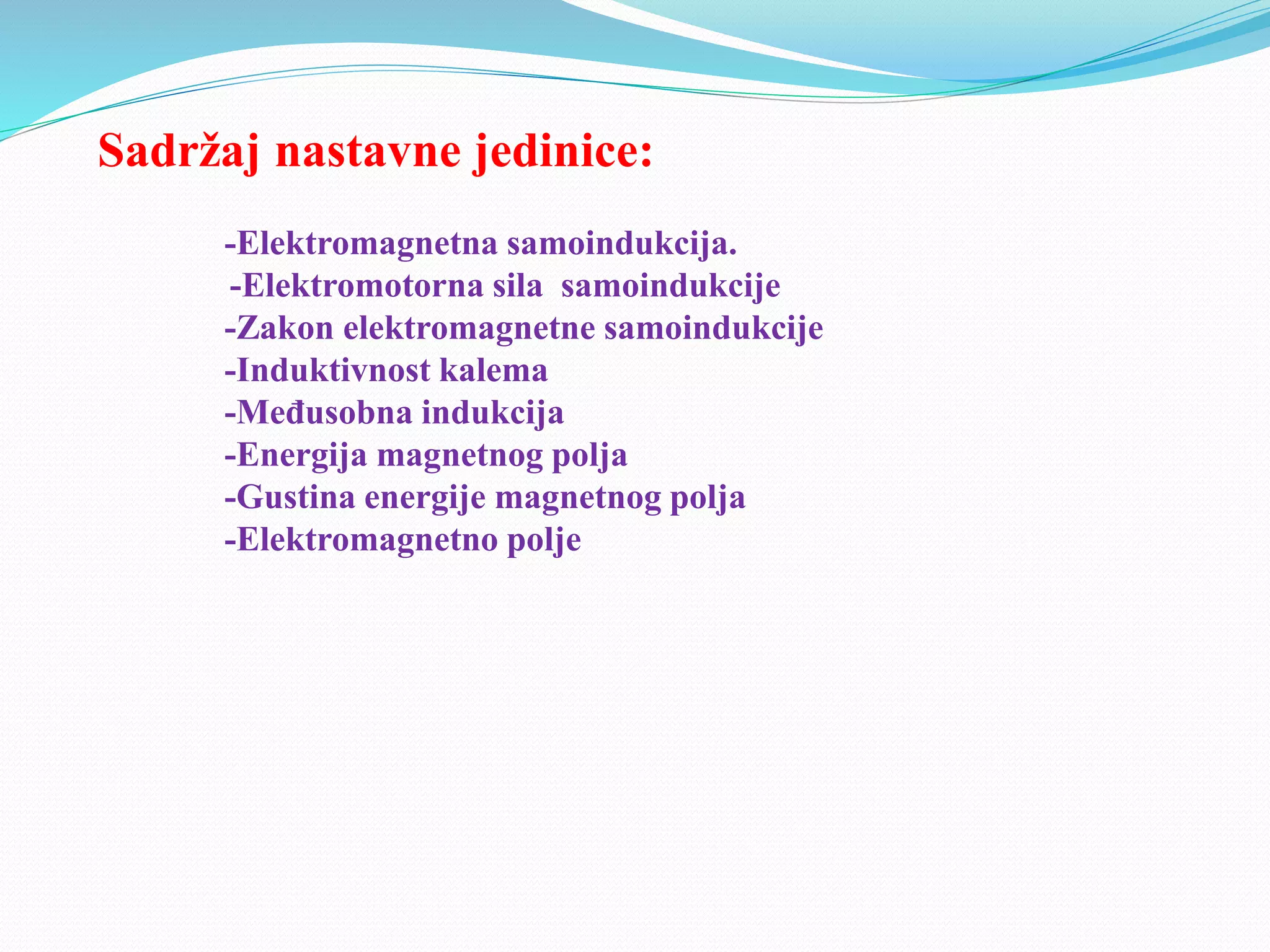 Elektromagnetna samoindukcija | PPTX