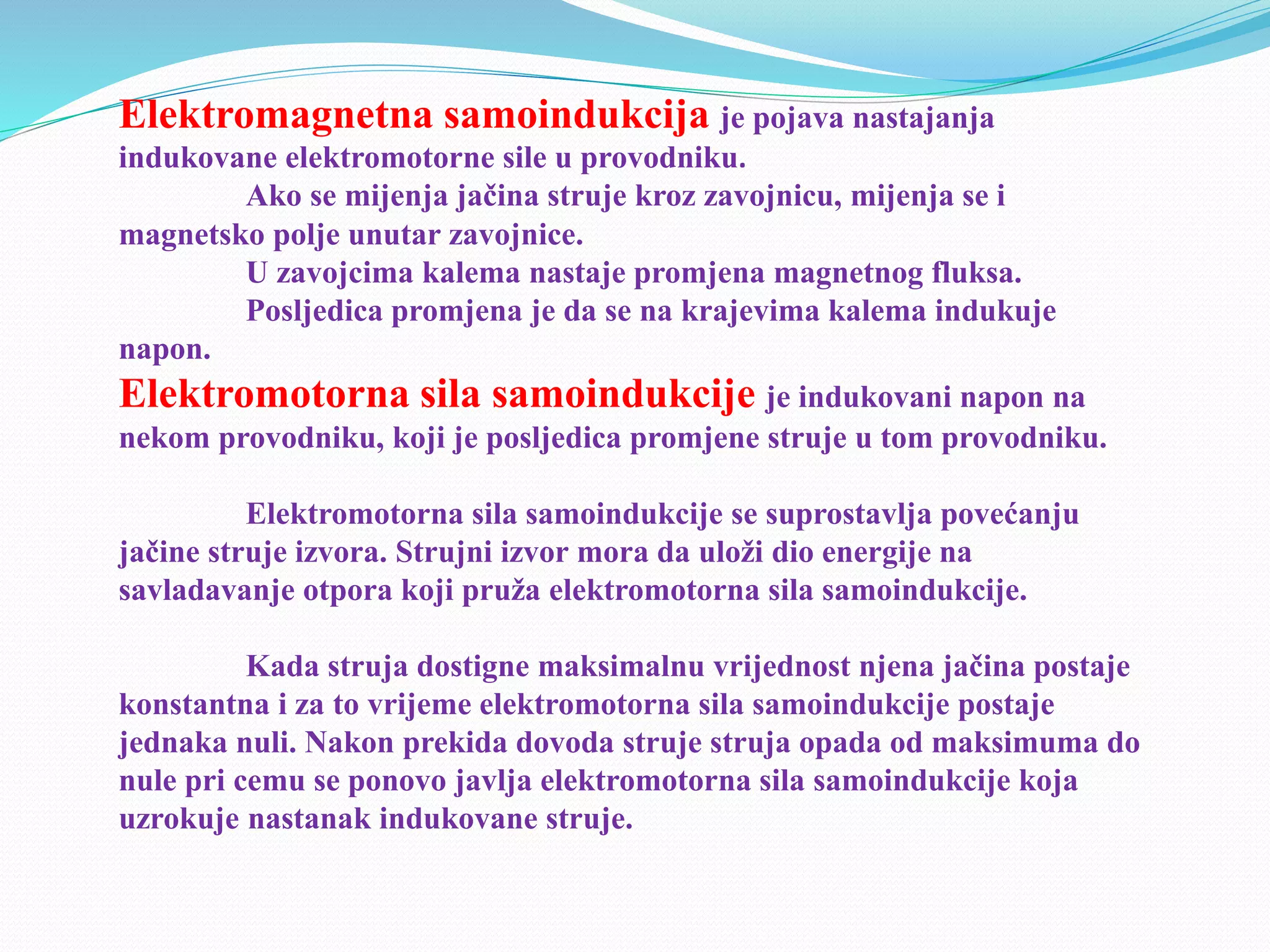 Elektromagnetna samoindukcija | PPTX