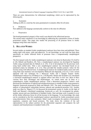 DEVELOPING A SIMPLIFIED MORPHOLOGICAL ANALYZER FOR ARABIC PRONOMINAL ...