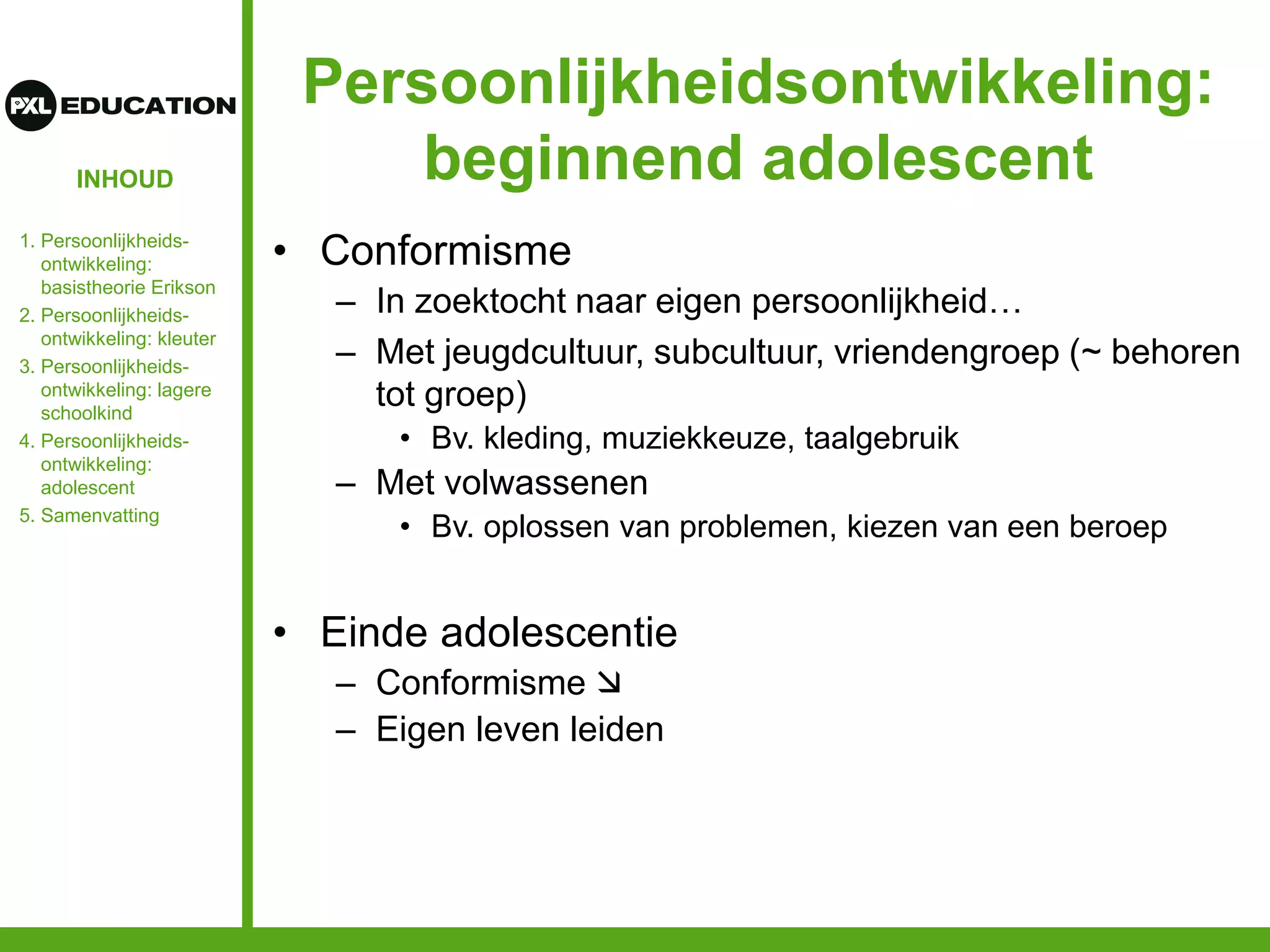 PPT theoretische omkadering (persoonlijkheidsontwikkeling) | PPTX