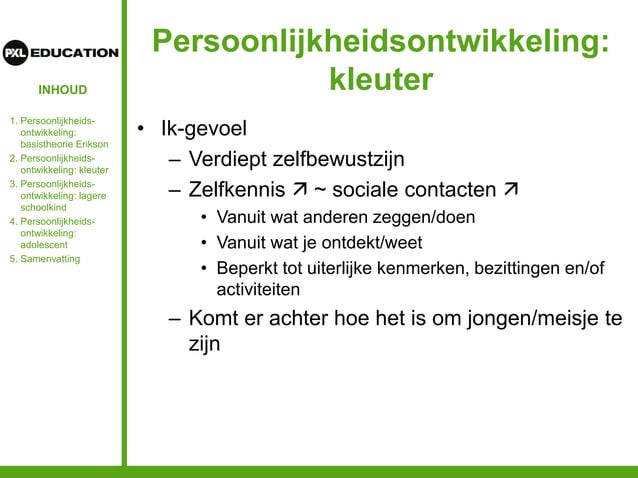 PPT theoretische omkadering (persoonlijkheidsontwikkeling) | PPT