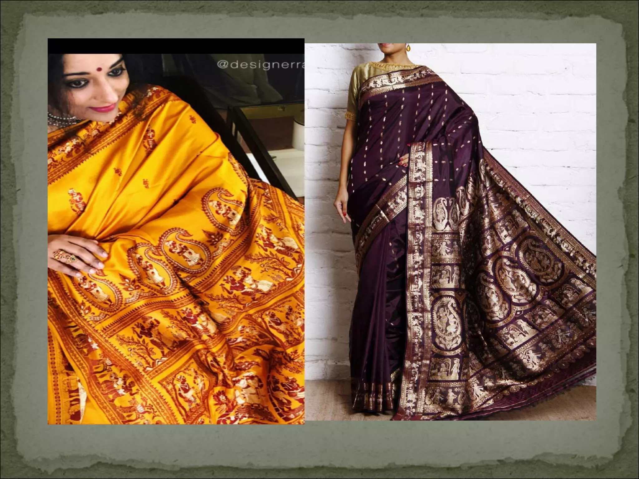 PRESENTATION ON BALUCHARI SAREE OF WEST BENGAL | PDF | Needlework ...