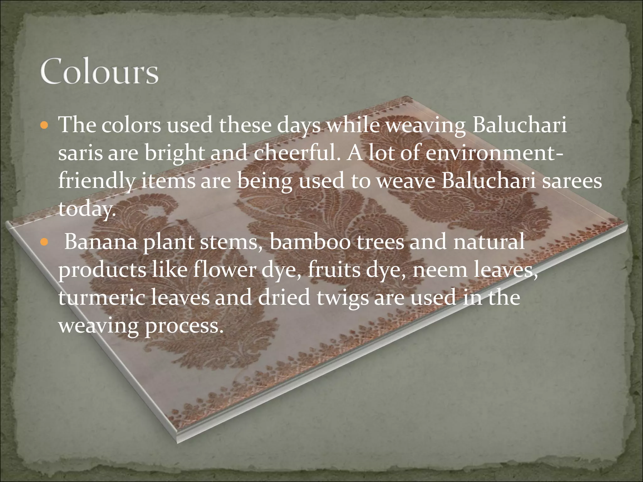 PRESENTATION ON BALUCHARI SAREE OF WEST BENGAL | PDF