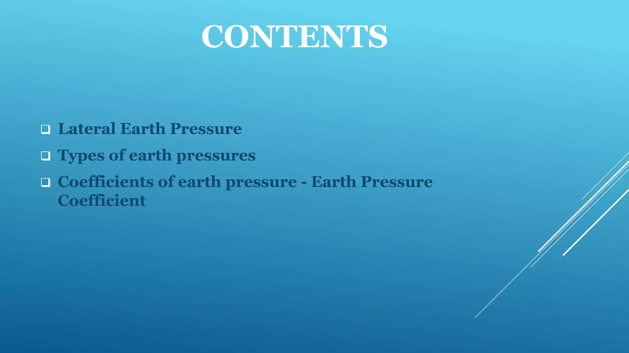 Lateral earth pressure and types | PDF