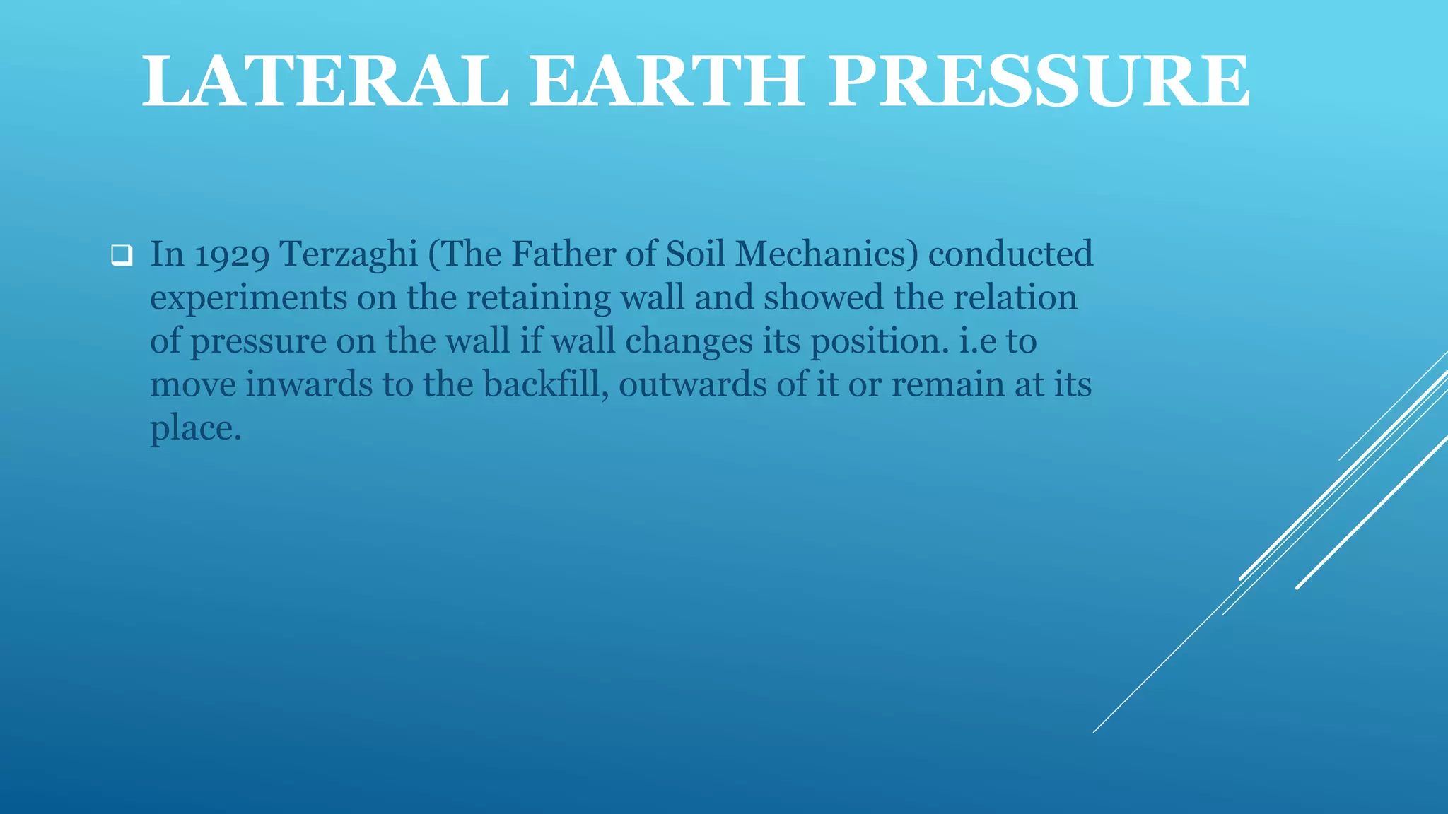 Lateral earth pressure and types | PDF