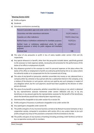 Basic concepts of Income Tax | PDF