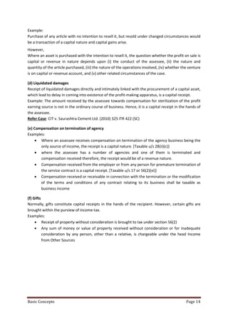 Basic concepts of Income Tax | PDF